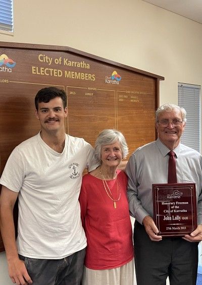 Karratha stalwart John Lally recognised as Honorary Freeman | City of ...