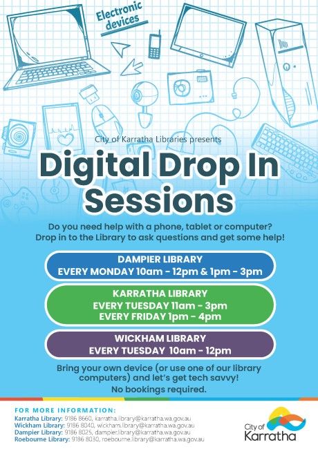 Digital Drop In Sessions - Karratha | City of Karratha